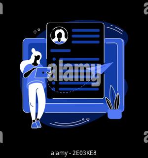 Send your CV abstract concept vector illustration Stock Vector Image ...