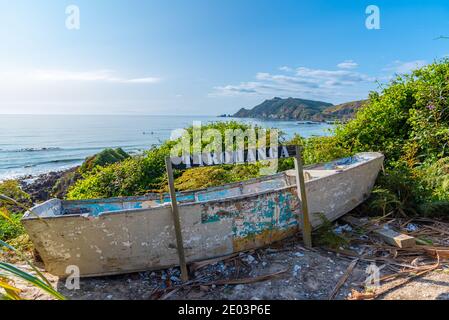Kaka Point beach in New Zealand at a rough day Stock Photo - Alamy