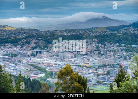 Aerial view of downtown Dunedin, New Zealand Stock Photo - Alamy