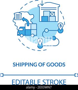 International goods shipment abstract concept vector illustrations ...