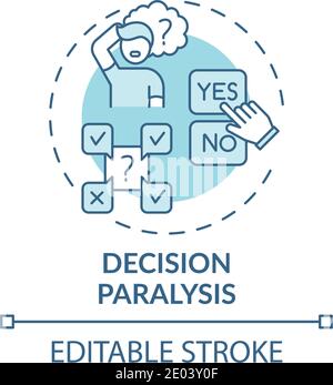 Decision paralysis concept icon Stock Vector Image & Art - Alamy