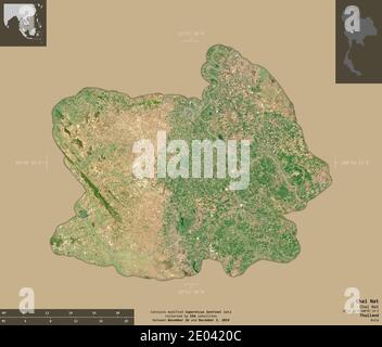 Chai Nat, province of Thailand. High resolution satellite map Stock ...
