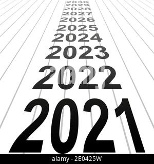 Happy New Year 2021 web banner illustration, abstract gold champagne ...