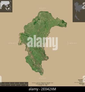 Yasothon, province of Thailand. High resolution satellite map ...