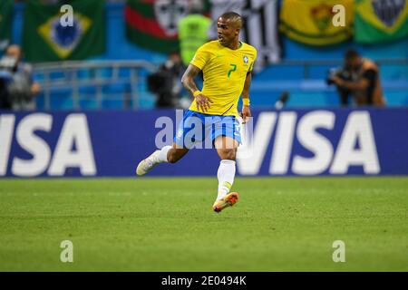 Douglas of Brazil running during the FIFA World Cup 2026 Group C match ...
