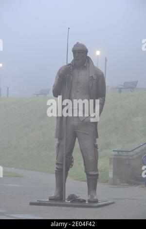 Filey Fisherman,'High Tide In Short Wellies' By Ray Lonsdale Stock ...