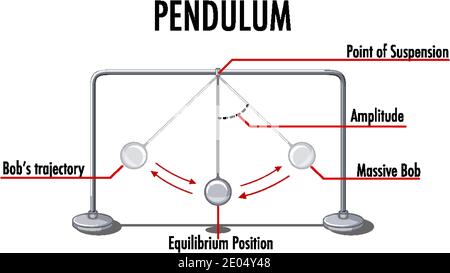 Pendulum's movement infographic for physics educational illustration ...