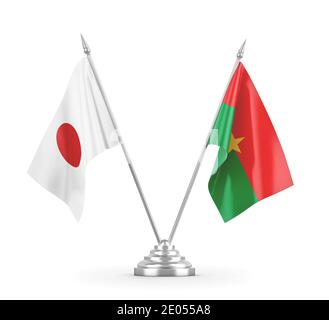 Japan and Burkina Faso flags. 3D Waving flag design. Japan Burkina Faso ...