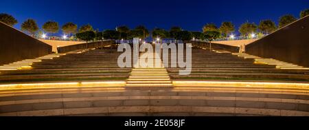 Modern amphitheater like as ancient theatre at night Stock Photo - Alamy