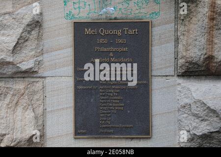 Bust of Mei Quong Tart on Hercules Street, Ashfield, Sydney, Australia ...