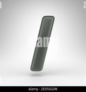 Forward slash symbol on white background. Rusty metal 3D rendered sign ...