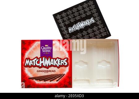 Empty box of Nestle Quality Street Matchmakers Gingerbread flavour ...