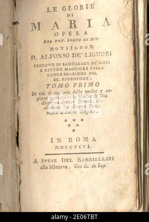 'Le Glorie di Maria' is a historical Italian text that explores the ...
