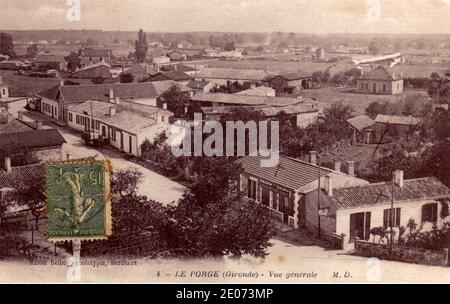 Le Porge - vue générale 2 Stock Photo - Alamy