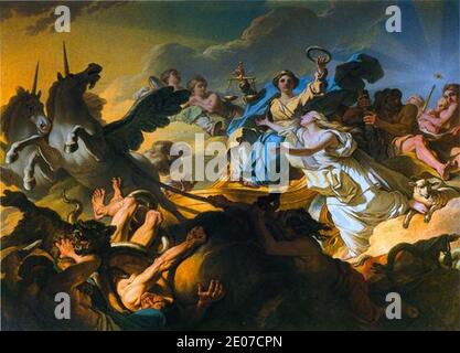 'Le triomphe de la Justice' (The Triumph of Justice) is an allegorical ...
