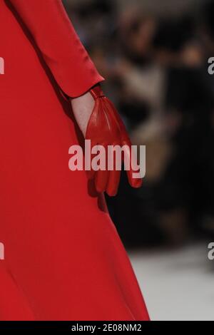 A model displays a creation by designer Stephane Rolland for his Spring ...