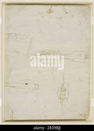 Leonardo da Vinci - v, Designs for weapons c.1485 Stock Photo - Alamy