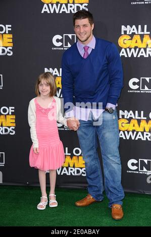 Tim Tebow attends the 2012 Cartoon Network Hall of Game Awards in Los ...