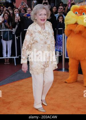 Betty White. 19 February 2012, Universal City, California. 'Dr. Suess ...