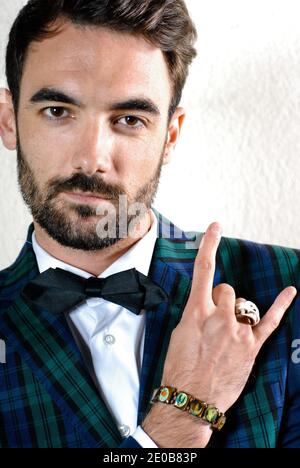 French singer Francois Raoult poses in Paris, France on September 10 ...
