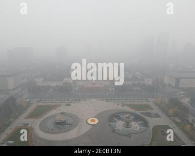 There is super heavy fog in Chengdu city, central China's Sichuan ...