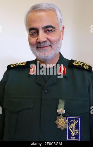 Undated photo of Iranian general Qassem Soleimani, the powerful head of ...