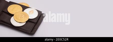 bitcoin on the headline background Stock Photo - Alamy