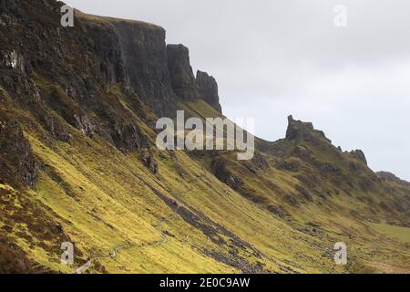Typical autumn landscape of the desolate Skype Highlands in Scotland ...