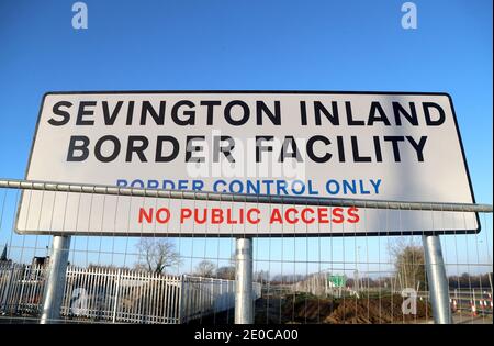 Work continues to finish the Sevington Inland Border Facility in ...