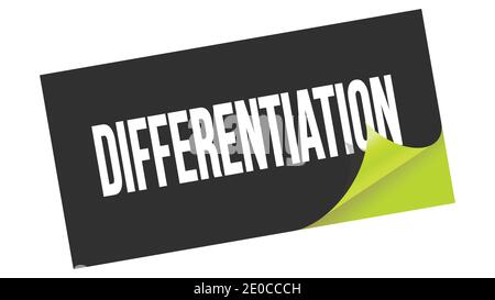 DIFFERENTIATION text written on black rectangle stamp sign Stock Photo ...