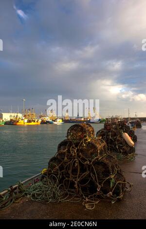 Lobster pots at Kilmore Quay, Wexford, Ireland Stock Photo - Alamy