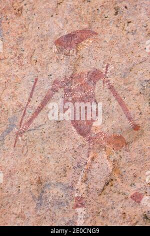 Pinturas rupestres en las Montañas Branberg, Desierto del Namib ...