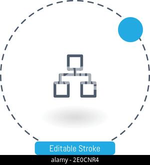 Information Hierarchy line icons collection. Organization, Structure, Classification ...