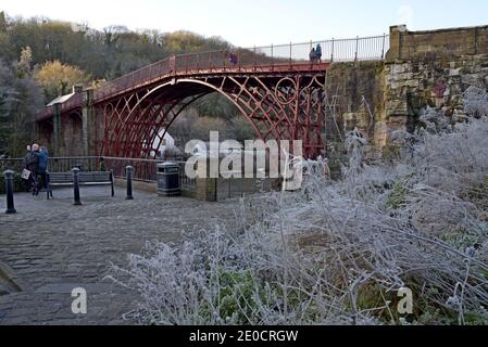 Shropshire, UK, 31st December 2020. A Heavy frost and bright sunshine ...