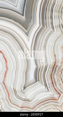 Macrophotograph of the banding pattern in a lace agate from Mexico ...
