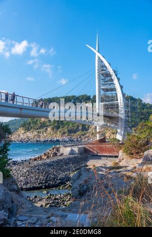 Saeyeongyo Bridge leading to Saeseom Island in Republic of Korea Stock ...