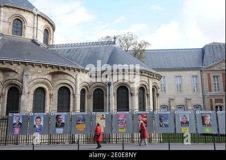 Campaign posters of candidates for the 2012 French presidential ...