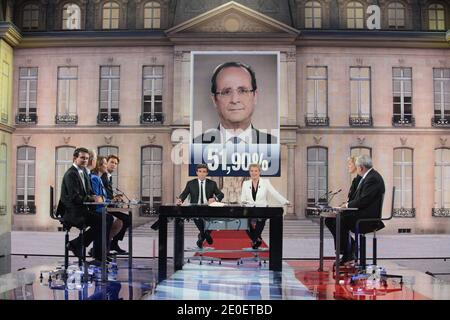 David Pujadas and Elise Lucet present a special broadcast on France 2 ...