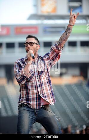 Adam Levine and Gym Class Heroes perform at the 2012 Wango Tango at the ...