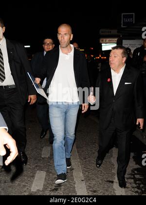 Zinedine Zidane , Franck Gueguen attending the Club Med Gym Bastille ...