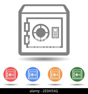 safe box line style icon vector illustration design Stock Vector Image ...