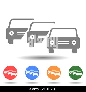 Flat vector illustration of three overlapping blank photo frames in ...