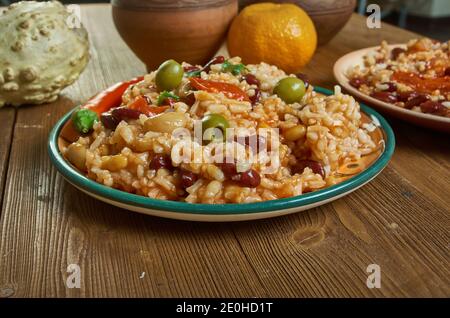 Moro - Dominican Red Beans and Rice close up Stock Photo - Alamy