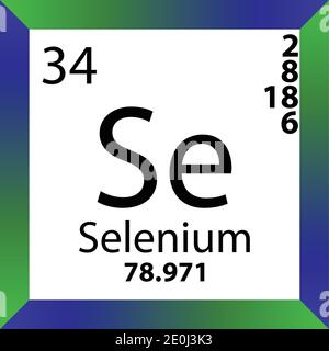 Selenium symbol. Chemical element of the periodic table. Vector stock ...