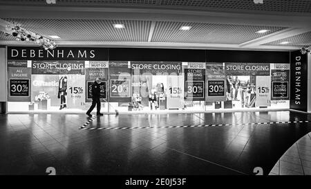 Debenhams store Preston, Lancashire. Due to close down after going into ...