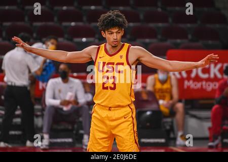 Southern California Trojans forward Max Agbonkpolo (23) during an NCAA ...