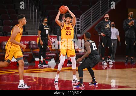 Southern California Trojans forward Max Agbonkpolo (23) during an NCAA ...