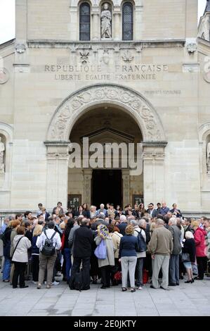 Atmosphere at the funeral ceremony of actor Maurice Chevit at Sainte ...