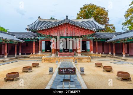 JEONJU, KOREA, OCTOBER 23, 2019: Interior of Jeondong Catholic Church ...