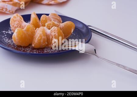 Orange clementines ready to be eaten. Orange fruit, fresh and natural ...